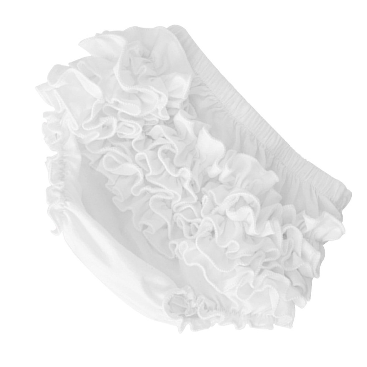 Baby Girl Ruffle Lace Pure Cotton Panties Diaper Cover for Halloween Christmas Party Size L(White)