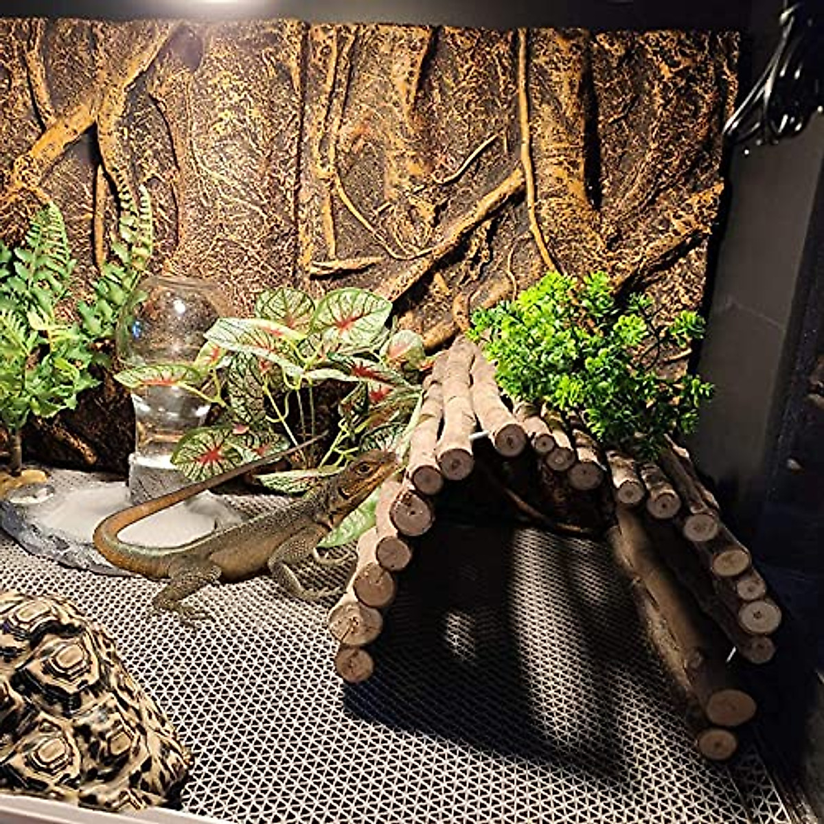 Tfwadmx Wooden Hamster Bridge, Extra Large - Small Animal Bendy Bridge Tunnel Hut Hideout Ladder Hideaway Climbing Chew Toy for Gerbil Guinea Pig Chinchilla Rabbit Ferret Hedgehog Rat Gerbil