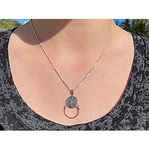 Jewelry Trends Sterling Silver Celtic Knotwork Charm Holder Round Pendant Necklace 18"