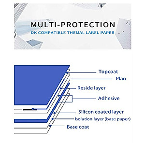Aomya 2 Pack DK-2205 BRO Compatible Label Paper Roll 2-3/7"x100' Continuous White Labels with 2 Reusable Cartridges use for QL-700 QL570 QL710W QL800 QL810W QL1060N QL720NW QL550 (2)