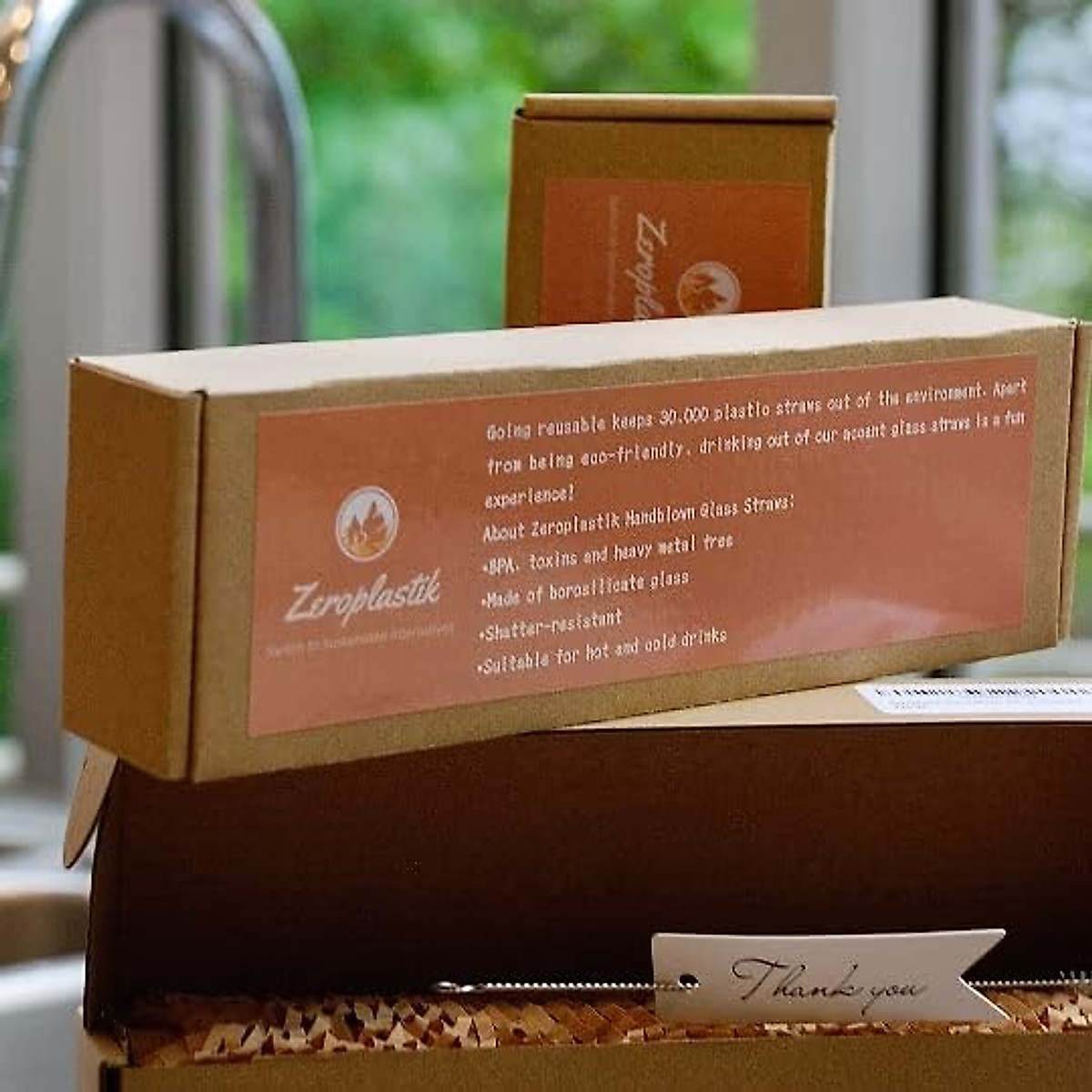 Reusable Glass Straws | 8.2'' X 8mm with Cleaning Brush | Perfect for Smoothies, Milkshakes, Juices ,Teas and Other Cold/Hot Beverages