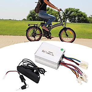 RiToEasysports 36V 500W Electric Controller Kit,Brush Speed Motor Controller with Throttle Pedal for Electric Motorcycle Tricycle