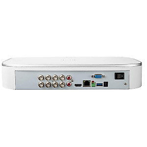 Lorex D841A82 4K Ultra HD Analog 8 Channel 1HDD 2TB Security DVR with Advanced Motion Detection and Smart Home Voice Control, Lorex Home, White