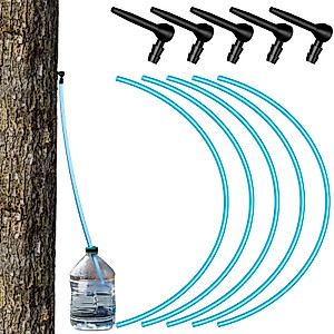 Hortsun 5 Set Maple Syrup Tree Tapping Kit Maple Syrup Sugaring Starter Taps Include 5 Pieces Maple Tree Tap Extractors and 5 Pieces Syrup Collection Extractor Tubes for Birch Maple Syrup Supplies