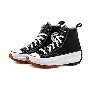 Converse Run Star Hike Hi Sneakers, Black/White/Gum, 9 US Women/7.5 US Men