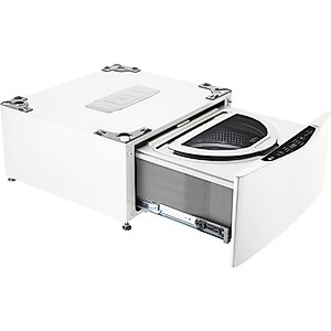 LG 27" SideKick Pedestal Washer - 6 Mode(s) - Drawer - 1 ft³ Washer Capacity - 120 V AC Input Voltage - Freestanding - Chrome, Plastic - White