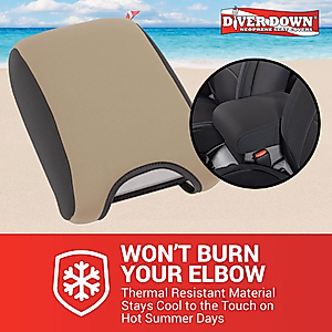 Diver Down Neoprene Center Console Cover - Fits Jeep 2007-2018 JK JKU Wrangler - Cushioned Armrest Cover - Doesn't Burn Your Elbow - Tight Custom Fit - Comfortable Foam Armrest Pad (11-18 Red)