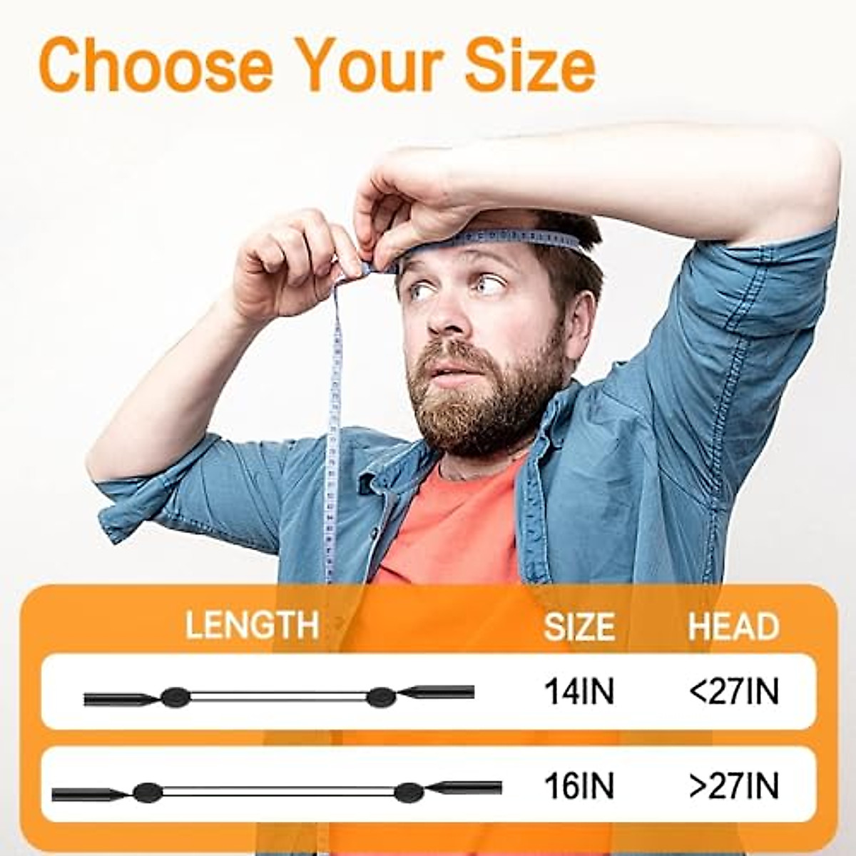 DUXAA Adjustable Glasses Strap 4PCS, Sports Sunglasses Strap Holder Fits Most Sunglasses, No Tail Anti-Slip Eyeglasses Strap (Black, 14 Inch)