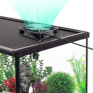 Wathai 120mm 140mm 5 inch AC Powered Fan 12V with 110V - 240V Variable Speed Controller AC Plug for DIY Biltong Box Reptile Aquarium Receiver DVR Playstation Xbox Computer Cabinet Cooling 2 Pack