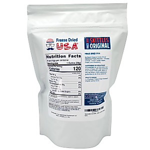 Crunchy Freeze-Dried Skittles Candy – Original Fruit Flavored Hard Candy Variety Pack – Hard Candy Bulk Pack Perfect for Snacking & Dessert Topping (8 oz) – Colorful, Fun, Gluten-Free Mixed Candy