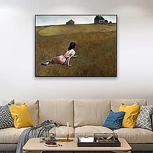 ZZPT Andrew Wyeth Christina's World Print Poster - Classic Art Poster - Canvas Print Wall Art Home Decor Unframed for Living Room Bedroom Office (12x16in/30x40cm)