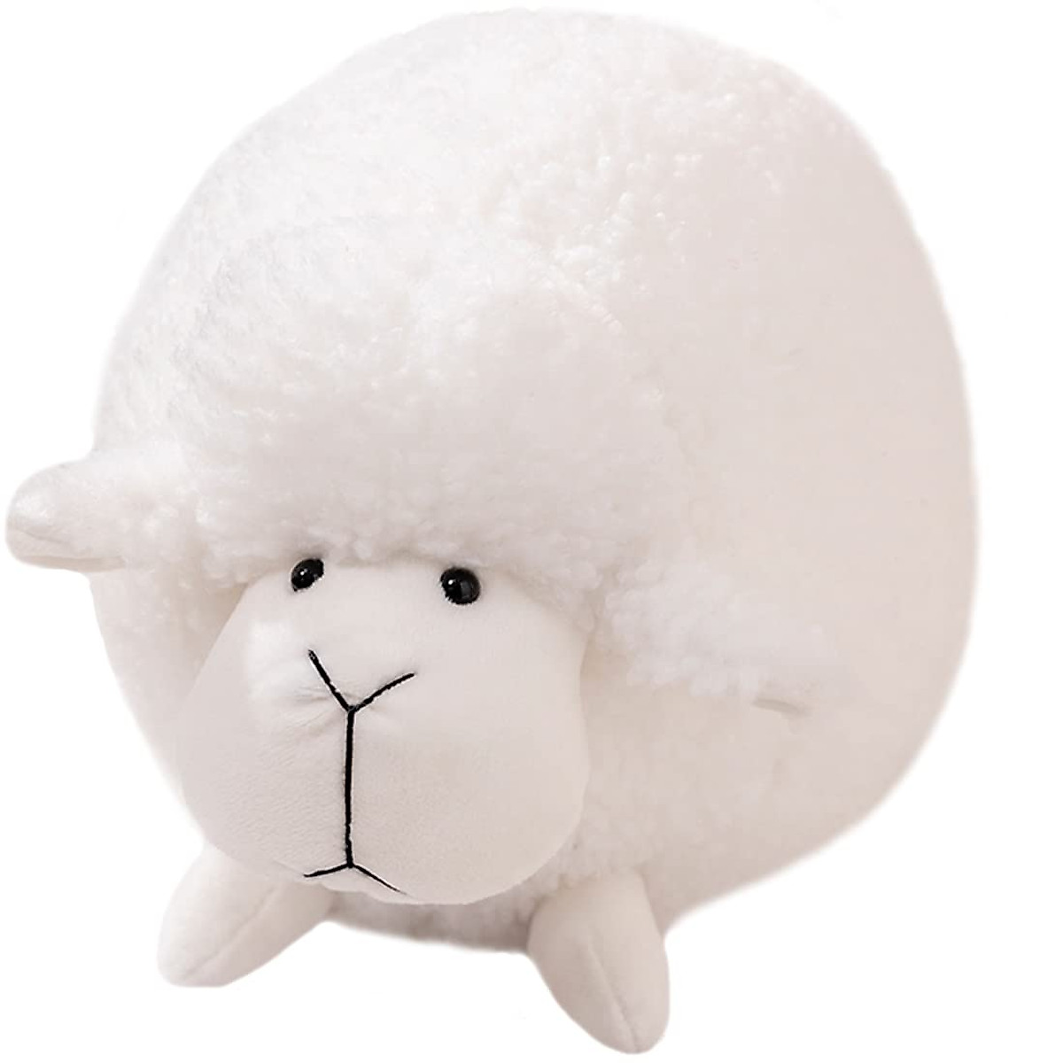 ELAINREN Colorful Sheep Plush Fluffy Sheep Toy Chubby Lamb Body Pillow Soft White Lamb Stuffed Animal Dolls Standing Lifelike Lamb Plushie Gifts,19.6inch