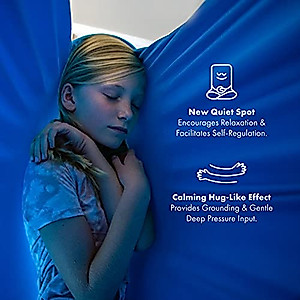 Harkla Rotary Sensory Swing with Swivel - Indoor Swing for Kids with ADHD, Sensory Toys for Autistic Children - Rock Climbing Rated Hardware and Soft Nylon Fabric for Calming Effect, Holds Up to 200lb