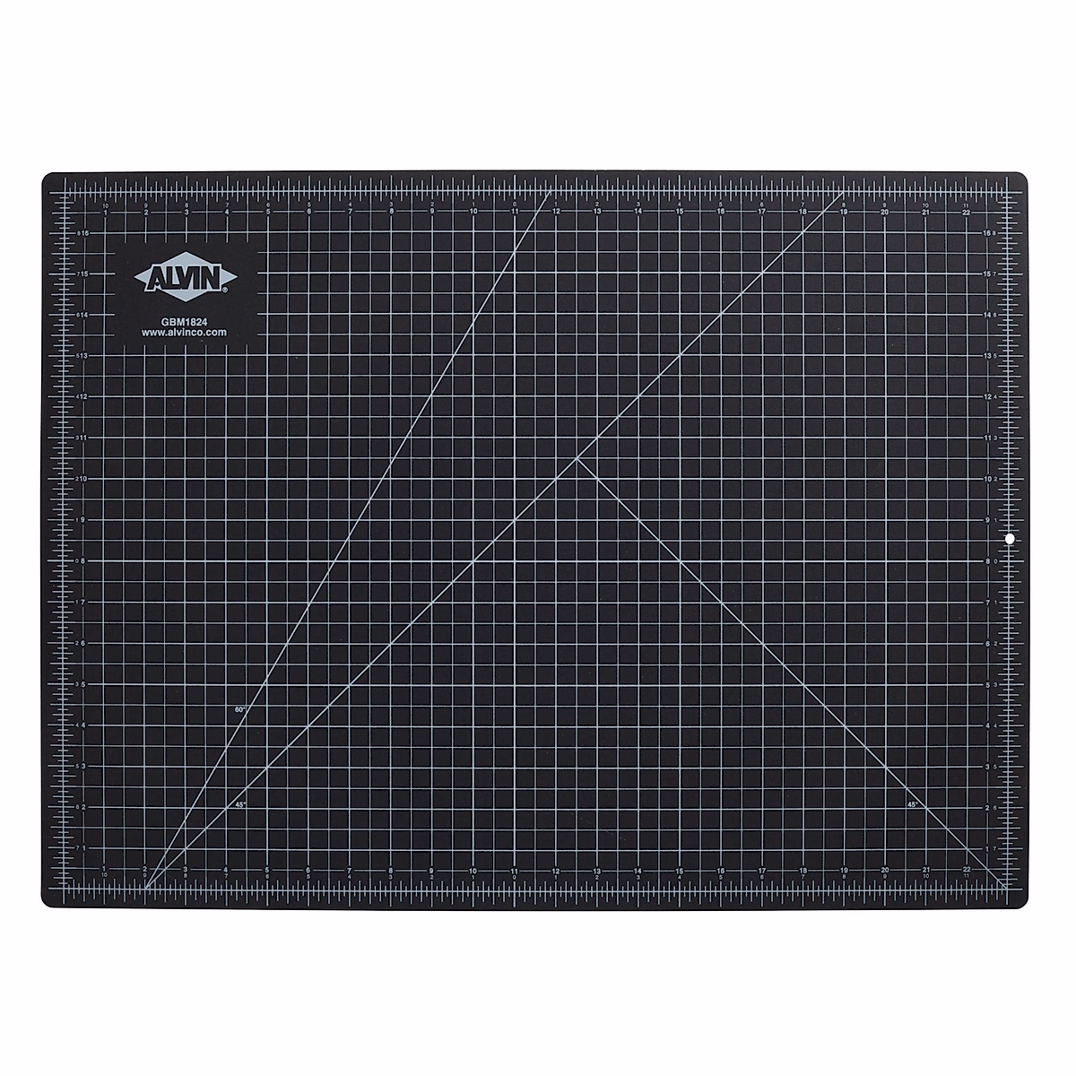 ALVIN Cutting Mat Self-Healing Professional Series 18"x24" Model GBM1824 Green/Black Double-Sided, 5 Ply Gridded Rotary Cutting Board for Crafts, Sewing, Fabric - 18 x 24 inches