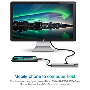 Baile USB C Hub Type c Hub Adapter, 8 in 1 with Ethernet, 4K HDMI,USB 3.02, 87W PD, USB-C Data Port and SD/TF Docking Station Compatible with MacBook and Other USB-C Laptops