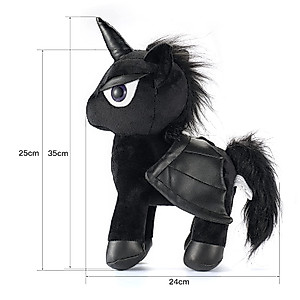 MostaShow Black Unicorn Plush, Weighted Stuffed Animal, Soft Plushie Toys, Gifts for Boys Girls Baby Kids -14 Inch