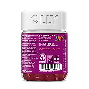 OLLY Extra Strength Elderberry Gummies, Immune Support, 450mg Elderberry, Vitamin C, D and Zinc, Berry - 60 Count