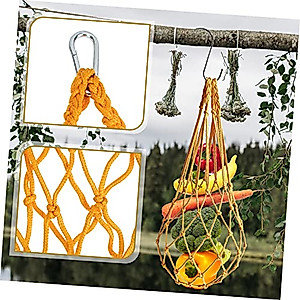 YARNOW Large Vegetable Duck Cabbage Supplies Holder Net Yellow Treating Chicken Bag Poultry Skewer S Parrot Hanging Foraging Cocks Birds Pet for Tool Feed Feeder Food Feeding Cotton