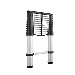 COSCO SmartClose Telescoping Aluminum Ladder with top Cap (300-lb Capacity, 12.5 ft. Ladder with 16 Ft. Max Reach)