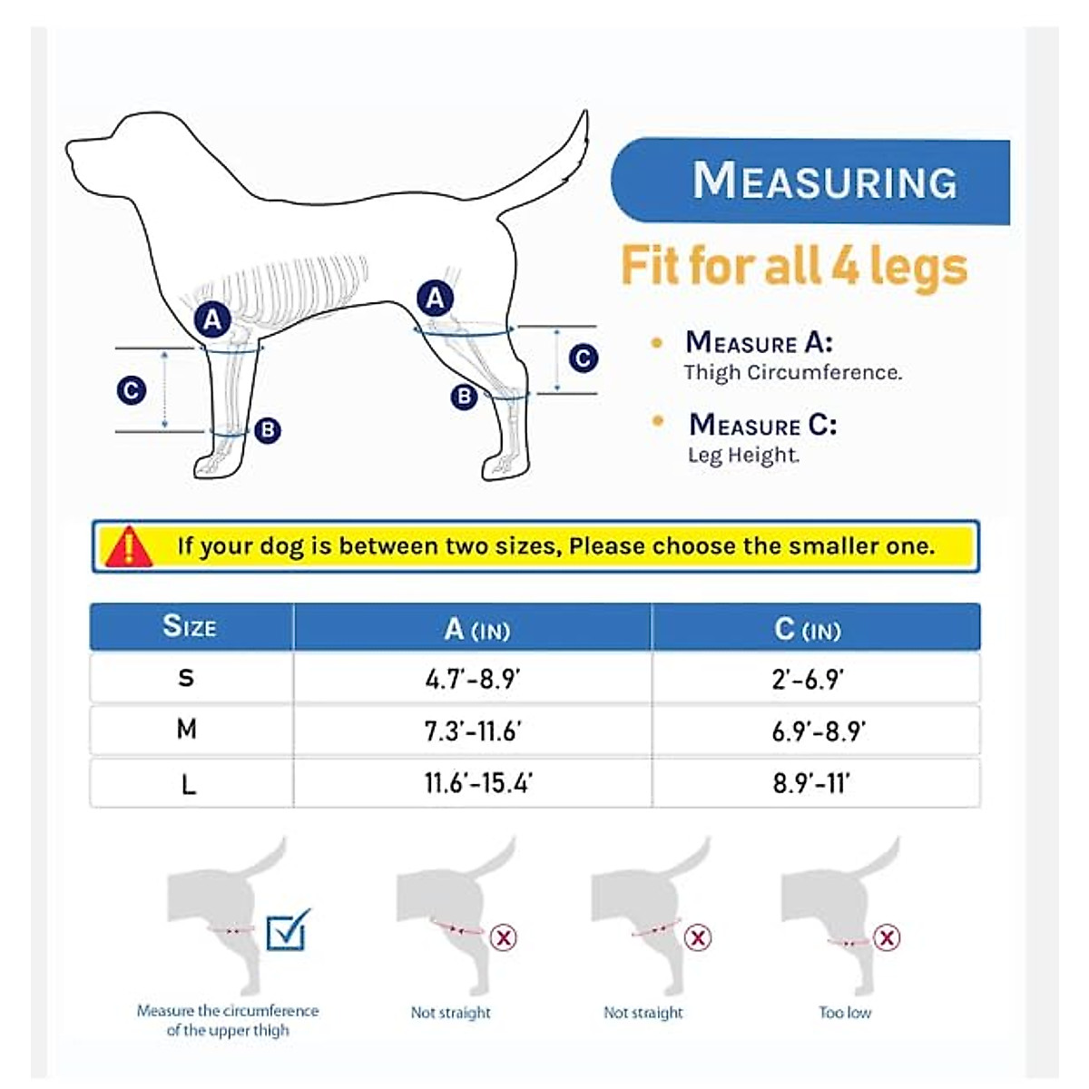 Dog Knee Brace for Torn ACL Hind Leg - Adjustable Leg Support for Hip Dysplasia, Dog Arthritis, Inflammation, Luxating Patella - Comfortable and Durable Dog Leg Braces for Back Leg - Black (Small)