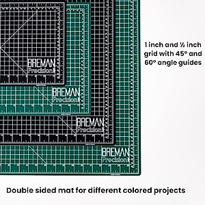 WA Portman Rotary Cutter Set & Cutting Mat for Sewing - 45mm Rotary Cutter for Fabric & 5 Blades - 9x12 Inch Fabric Cutting Mat - 6x12 Inch Acrylic Ruler for Cutting Fabric - Rotary Cutter and Mat Set