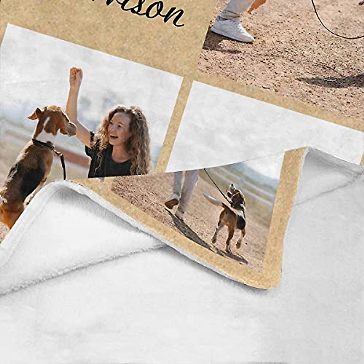 InterestPrint Custom Dog Photo Blanket - Personalized Picture Blankets for Pets Dog Lovers - Customized Gifts Using My Own Photos Throws 60" x 80"