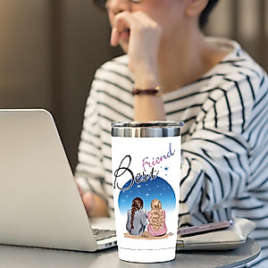 Bestie Gifts for Women, Happy Bestie Birthday Gifts, Friend Gifts for Women 20oz Tumbler, Birthday Day Gifts for Friends Female, Birthday Gifts for Women Friendship, Work Teacher Bestie Gifts Cup