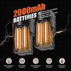 Pruning Shear Battery Powered, Kebtek Electric Pruning Shears Cordless Portable Electric Pruner with 2Pack 2Ah Rechargable Batteries -16.8V 25MM(0.98Inch)Cutting Diameter2