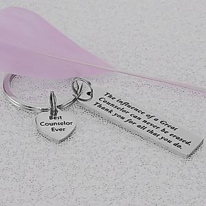 Kivosliviz Mental Health Counselor Gifts Keychain Gift for Counselor Key Chain School Counselor Keychain