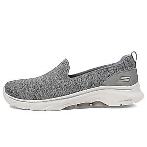 Skechers Women's Go 7-Meadow Casual Slip On Walking Sneaker, Gray, 5.5