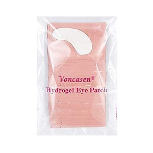 Voncasen 100 Pairs Set Gel pads for eyelash extensions, Comfy and Cool Under Eye Pads for Eyelash Extensions Eye Patches Beauty Tool