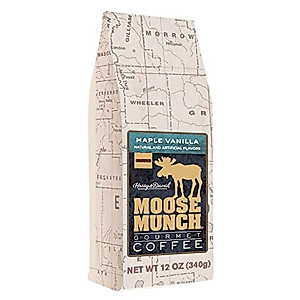 Moose Munch Gourmet Ground Coffee by Harry & David, 2/12 oz bags (Maple Vanilla)
