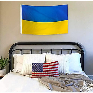 DANF Ukraine Flag 3ftx5ft Ukrainian National Flags Polyester with Brass Grommets 3x5 Foot Flag