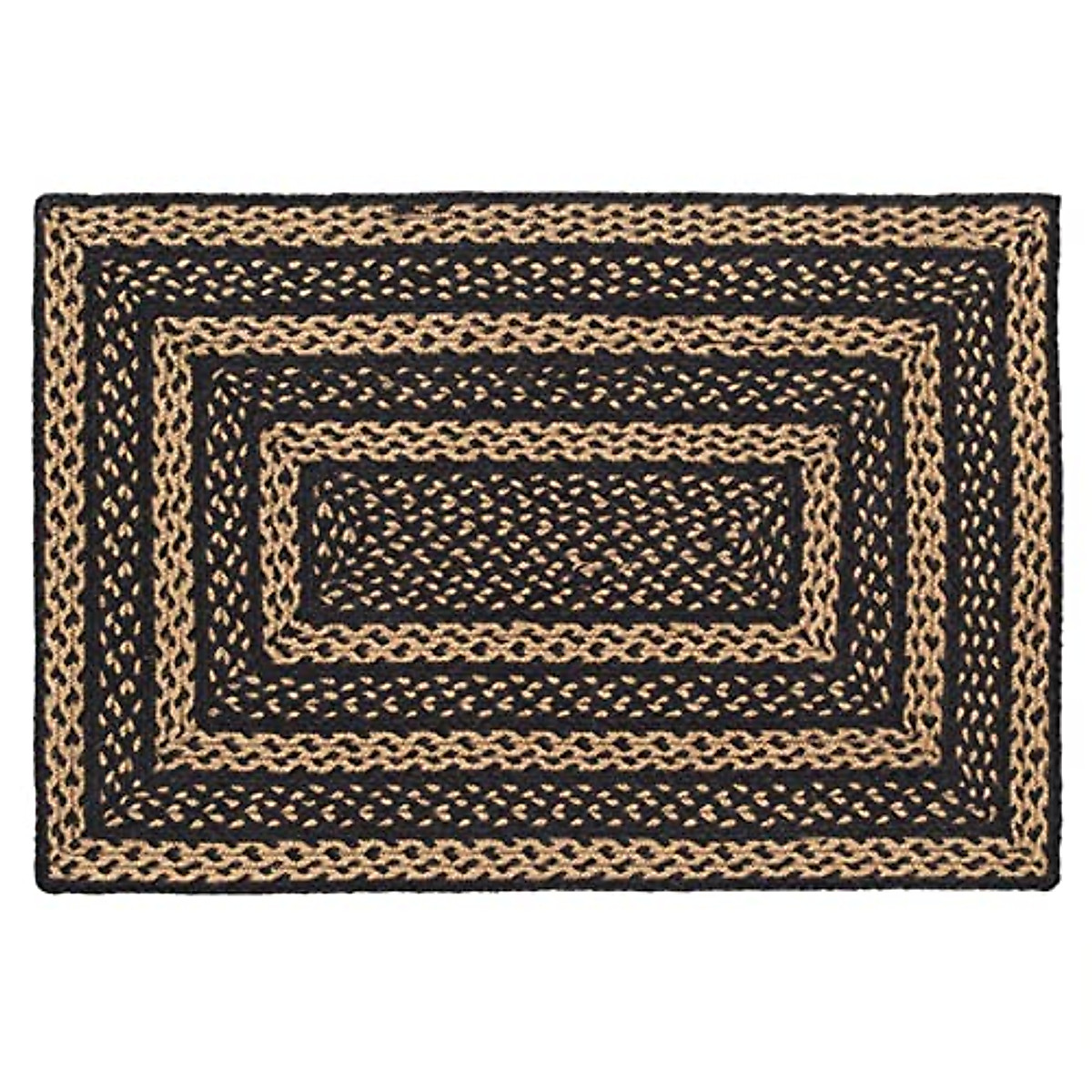 VHC Brands Classic Country Primitive Flooring-Farmhouse Jute Black, Stair Tread, Non-Stenciled