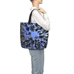 VACSAX Tote Bag for Women Reusable Shopping Bags Tree Print Shoulder Handbag Aesthetic Totes for Grocery