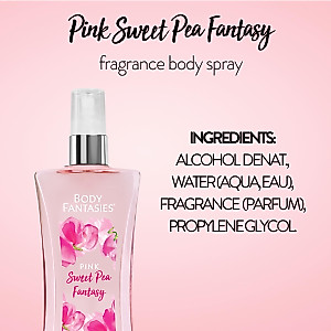 Body Fantasies Signature Fragrance Body Spray, Pink Sweet Pea Fantasy, 8 fl oz