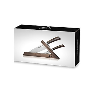 Cangshan TA Series 1021356 Swedish 14C28N Steel Forged 3-Piece TAI Knife Block Set, Walnut