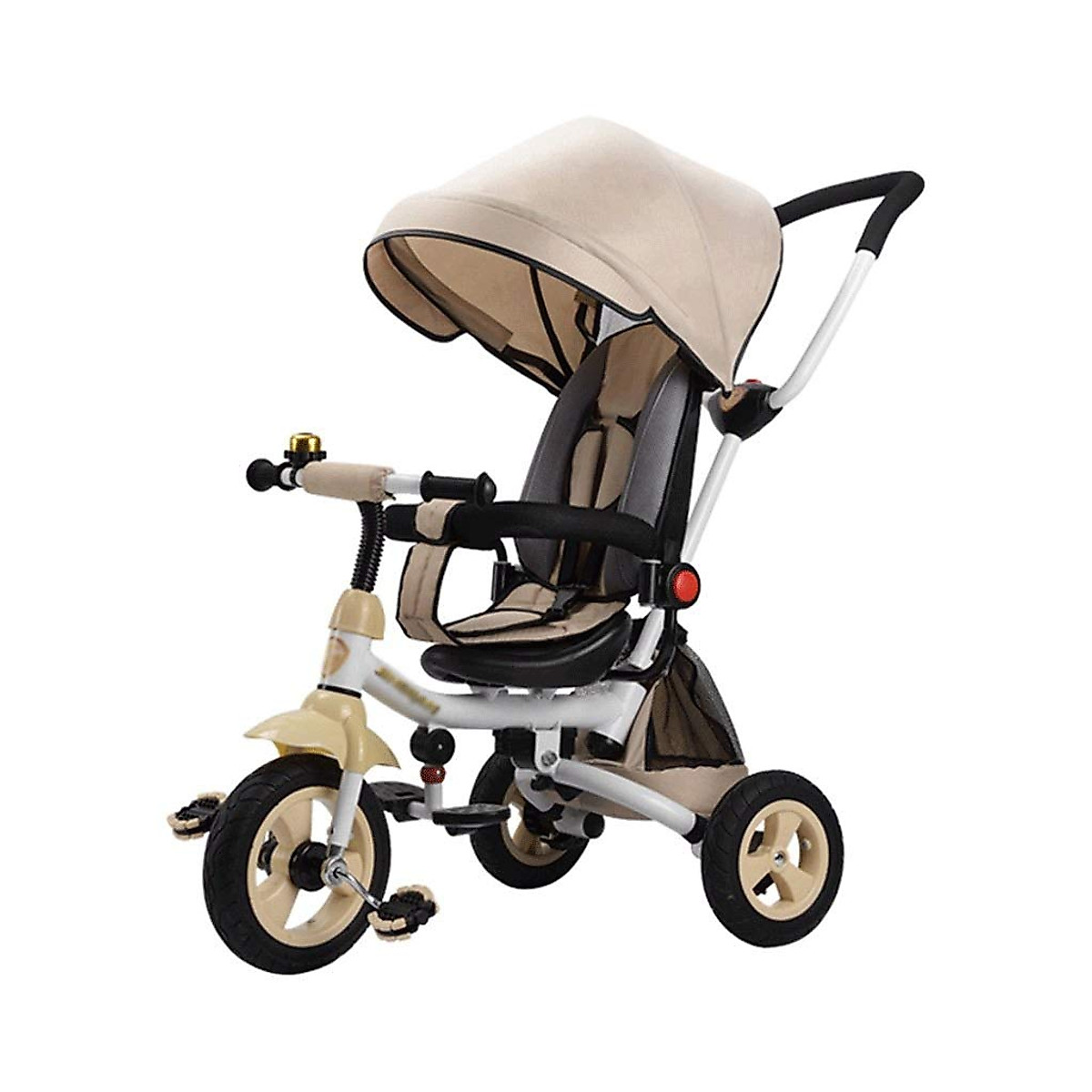 SZNWJ Ygqtbc Children's Tricycle,Children's Tricycle Bicycle Baby Stroller 1-5 Years Old Baby Stroller Child 3 Wheel Bicycle,Protective Awning(Color : Gold)