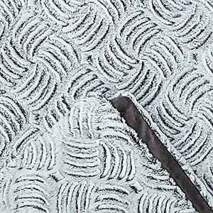 Chanasya Soft Textured Black White Faux Frost Tip Fur and Velvety Mink Throw Blanket - Cozy Blanket for Sofa Chair Couch Bed and Living Room - Silky Royal Luxurious Blanket (50x65 Inches) White