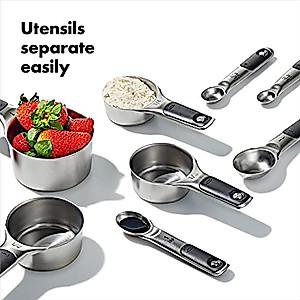 OXO Good Grips 8 Piece Stainless Steel Measuring Cups and Spoons Set