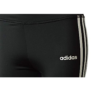 Adidas Kids Girls' Performance Tight Three Stripe Leggings - M - Black/White