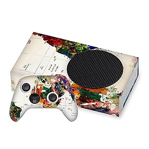 Head Case Designs Officially Licensed Mark Ashkenazi Map Of The World Art Mix Vinyl Sticker Gaming Skin Decal Cover Compatible With Xbox Series S Console and Controller Bundle