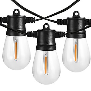 Banord 102FT Outdoor String Lights, Waterproof Patio Lights with 35 Shatterproof LED Bulb Hanging Light String, Black String Light Vintage Party Lights for Garden, Backyard, Porch, Cafe, Deck, Wedding