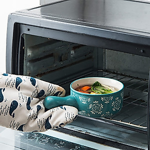 Original Heart Soup Bowls Ceramic Onion Soup Crocks, 17 Ounce Soup Bowls With Handles, Soup Crocks, Soup Bowls Oven Safe, Stackable, Nonstick, 4pcs, for kitchen