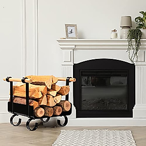 Lifeety Small Firewood Rack 17 Inches Heavy Duty Fire Wood Holder