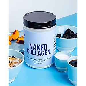 Naked Collagen - Collagen Peptides Protein Powder, 60 Servings Pasture-Raised, Grass-Fed Hydrolyzed Collagen Supplement | Paleo Friendly, Non-GMO, Keto, Gluten Free | Unflavored 20oz