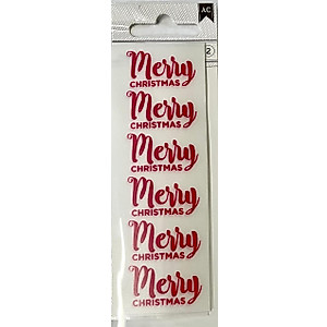 American Crafts Merry Christmas Rub-On Transfer Sheets 2 Sheets