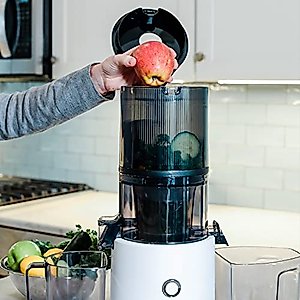 Omega Juicer JC2022WHT11 Slow Masticating Cold Press Vegetable and Fruit Juice Extractor Effortless Series for Batch Juicing with Extra Large Hopper for No-Prep, 68-Ounce Capacity, 150-Watts, White