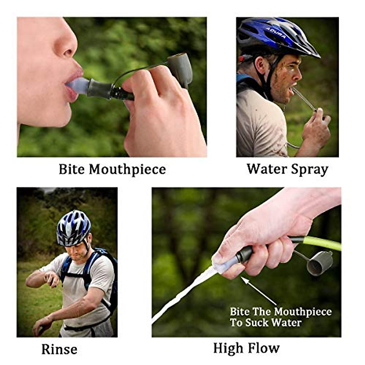 2 Pack Hydration Bladder 2 Liter,Leak Proof Water Reservoir, BPA Free Military Water Storage Bladder Bag Hydration Pack Replacement Easy Clean for Bicycling Hiking Camping Hunting Running