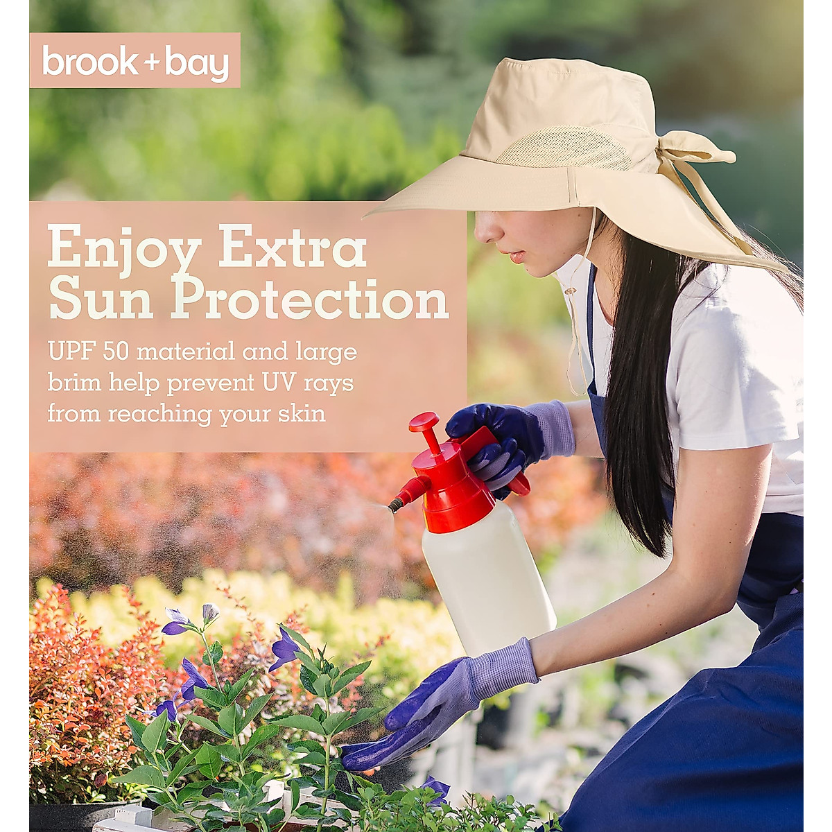 UV Protection Sun Hat with Neck Flap & Chin Strap - Packable & Stylish Wide Brim Summer Hat for Women. Perfect for Beach Travels, Hiking & Outdoor Adventures. Moisture Wicking & Breathable Mesh